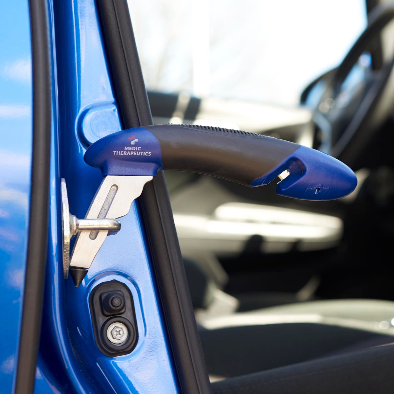 Portable Car Door Assist Handle w/ Flashlight (2-Pack) — Medic Therapeutics